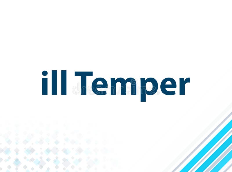 Ill Temper Modern Flat Design Blue Abstract Background Stock ...