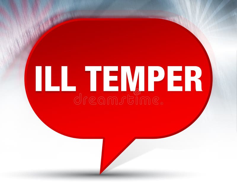 Ill Temper Red Bubble Background Stock Illustration - Illustration of ...