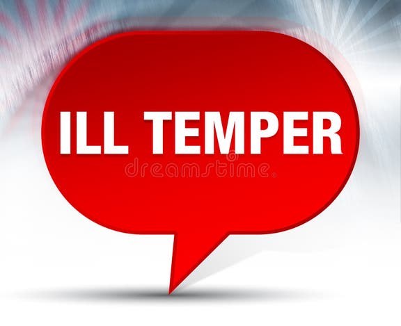 Ill Temper Red Bubble Background Stock Illustration - Illustration of ...