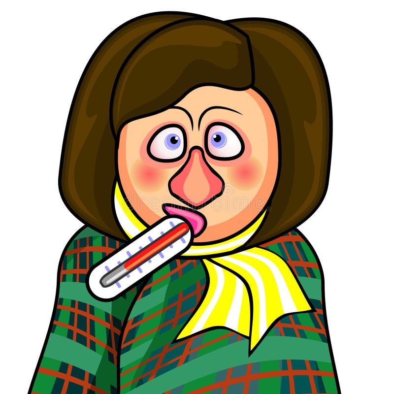 Ill woman stock vector. Illustration of face, disease - 22936181