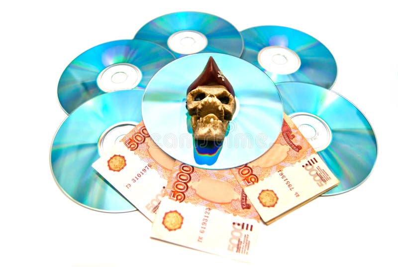 Pirate Copy Of Cd Disk On White Stock Photo - Image of copy ...
