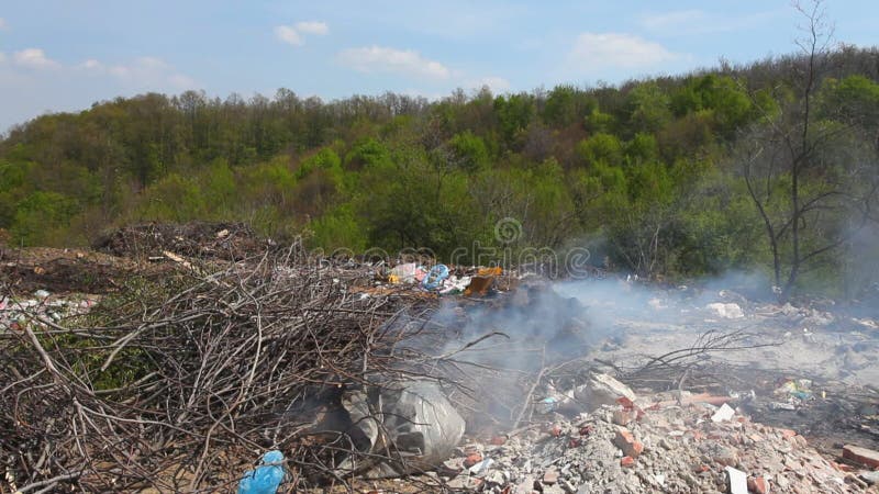 Garbage Dump with Plastic Bags and Food Waste. Recycling of Waste ...