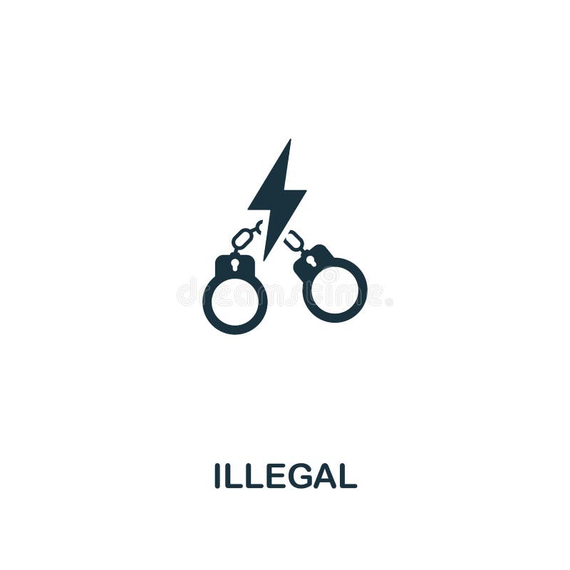 Illegal Icon. Premium Style Design from Corruption Icon Collection ...