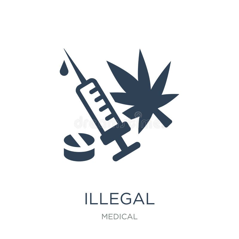 Illegal Icon in Trendy Design Style. Illegal Icon Isolated on White ...
