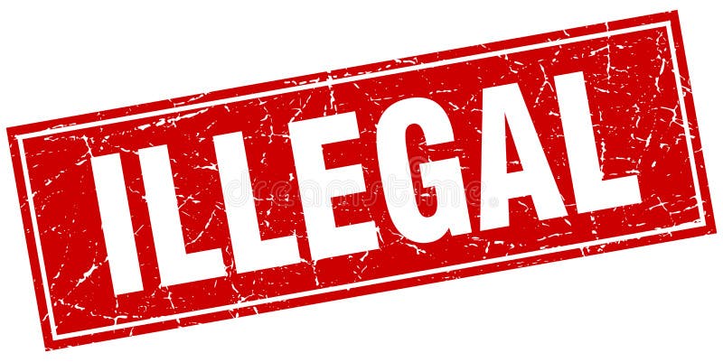 Illegal Red Grunge Round Vintage Stamp Stock Vector - Illustration of ...