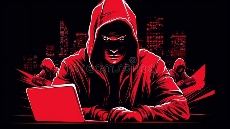Illicit Hacker Cyber Crime Cyber Security Generative Ai Stock Illustration Illustration Of