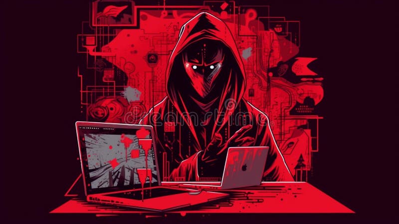 Illicit Hacker, Cyber Crime, Cyber Security, Generative AI Stock ...