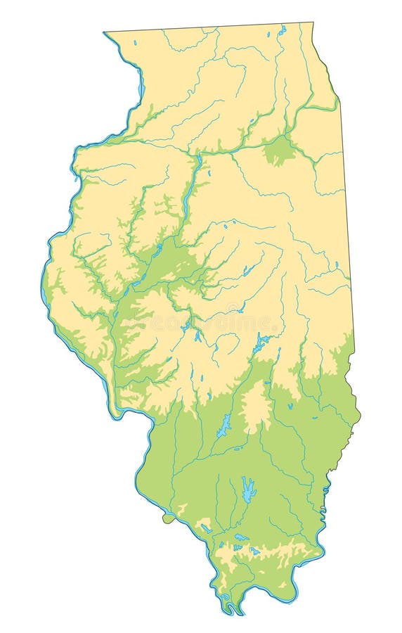Illinois Topographic Map Stock Illustrations – 248 Illinois Topographic ...