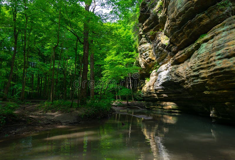 Illinois Canyon in Spring stock image. Image of fall - 149965493