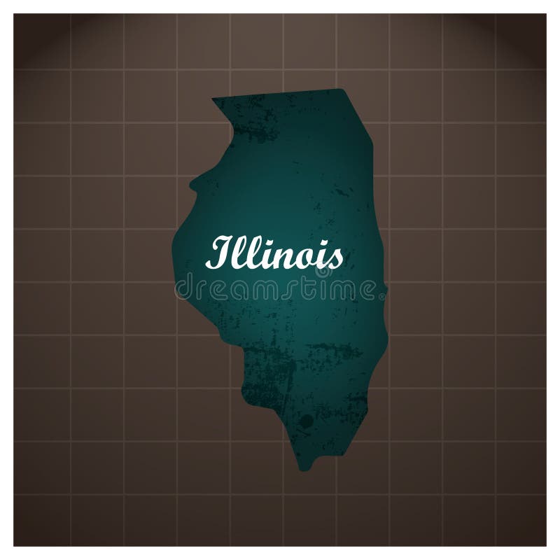 Illinois State Map. Vector Illustration Decorative Design Stock Vector ...