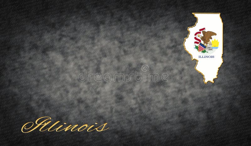 Illinois Symbols, Map of Illinois Stock Photo - Image of states, river ...