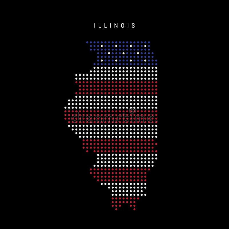 Illinois State Map Flag Stock Illustrations – 1,231 Illinois State Map ...