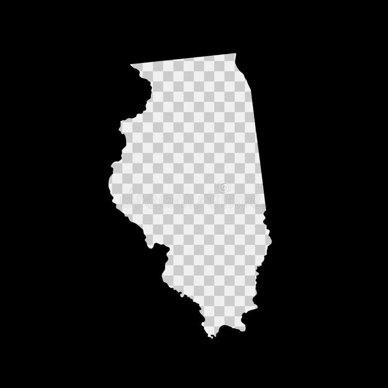 Illinois US State Stencil Map. Laser Cutting Template on Transparent ...