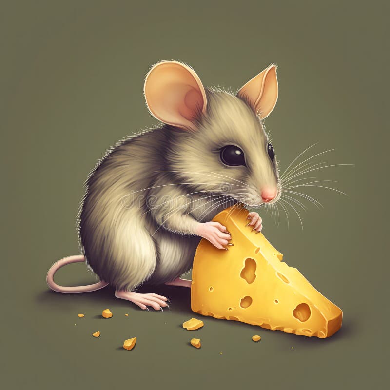 Mouse Eating Cheese Stock Illustrations – 930 Mouse Eating Cheese Stock ...