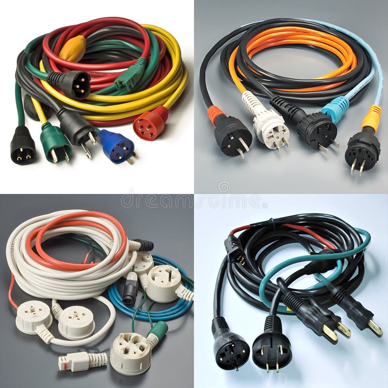 Circle of Cables Vector stock vector. Illustration of cord - 159479992