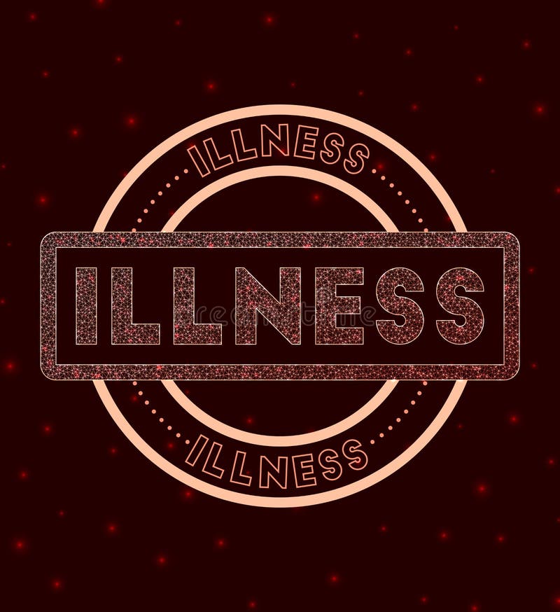 Illness badge. stock vector. Illustration of computing - 178165420