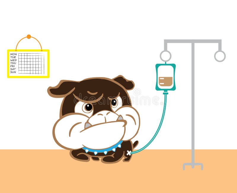 Illness Puppy at Dog Hospital Stock Vector - Illustration of patient ...
