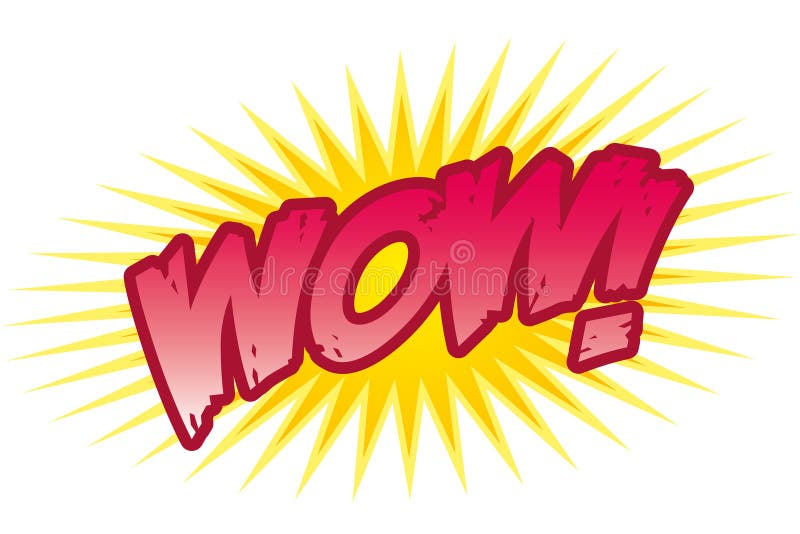 Smiley with wow sign stock vector. Illustration of smile - 37519175