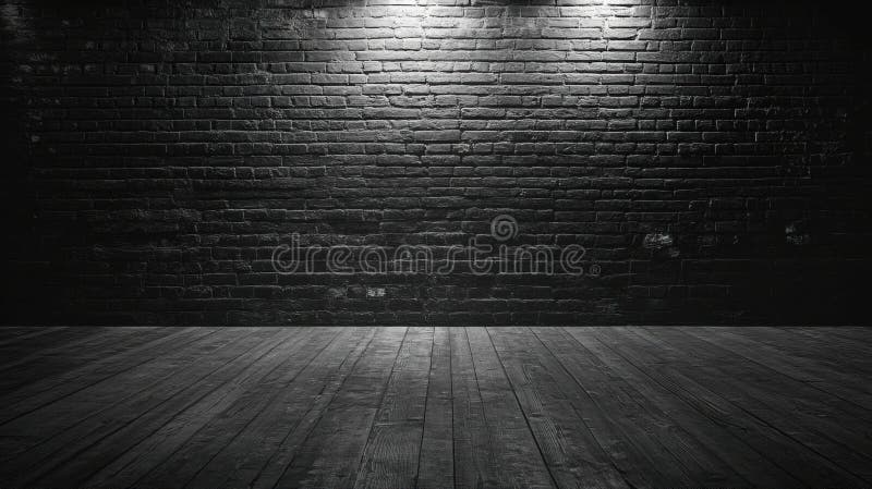 Illuminate Brick, Wall Texture Casts Dramatic Light on Dark Space Stock ...