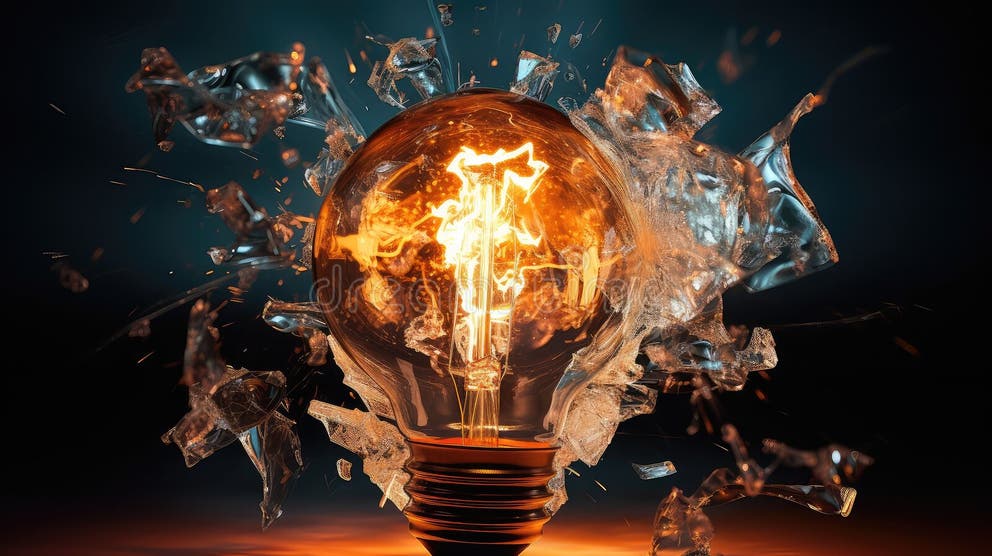 Illuminate exploding light stock illustration. Illustration of ...