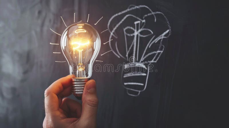 Illuminate Your Creativity with a Hand-drawn Light Bulb on Paper ...