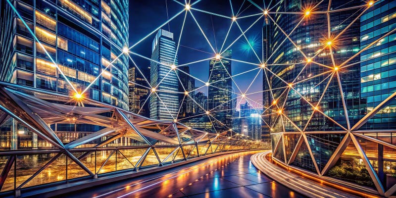 Illuminated Architectural Structure Reveals Intricate Network ...