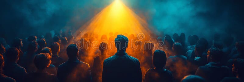 Illuminated Audience Gathering Hope Unity Community Inspiration Future ...