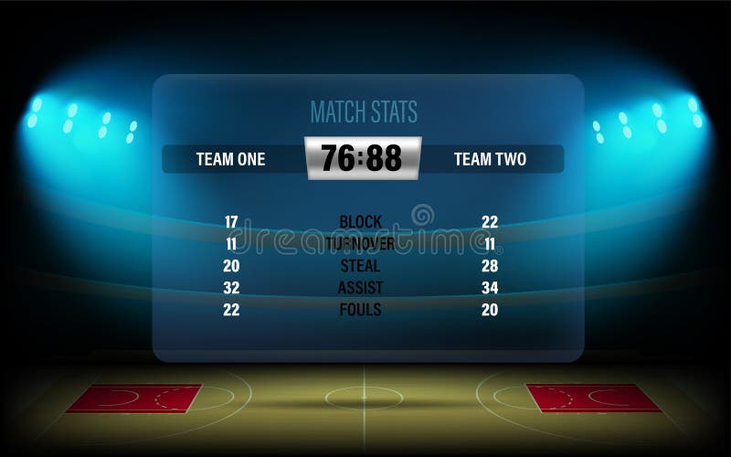 Match Score Board with Timer Stock Vector - Illustration of modern ...