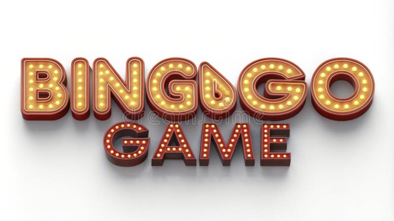 Illuminated Bingo Game Sign with Glowing Light Bulbs Creating a Vibrant ...