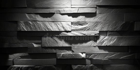 Illuminated Black Slate Wall, Abstract Grunge Background Texture with ...