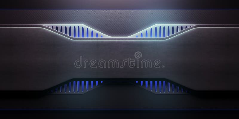 Illuminated Blue Panel Front Stock Illustration - Illustration of ...