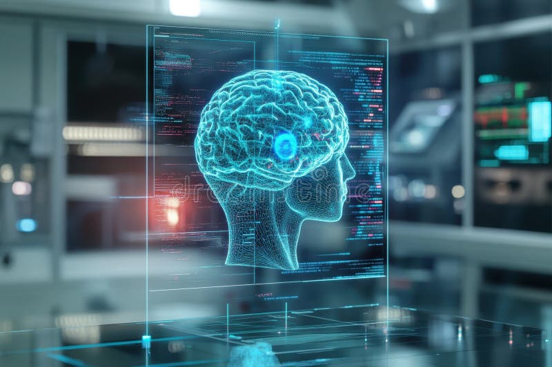 200 Illuminated Brain Hologram Stock Photos - Free & Royalty-Free Stock ...