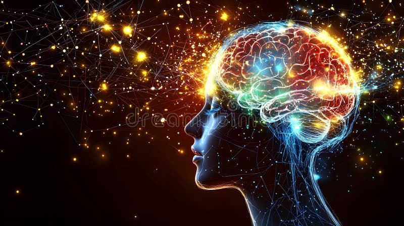 Illuminated Brain Symbolizing Creativity and Knowledge Stock ...