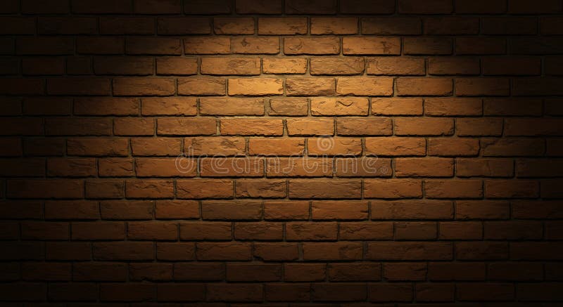 Illuminated Brick Wall: a Study in Texture and Light Stock Illustration ...