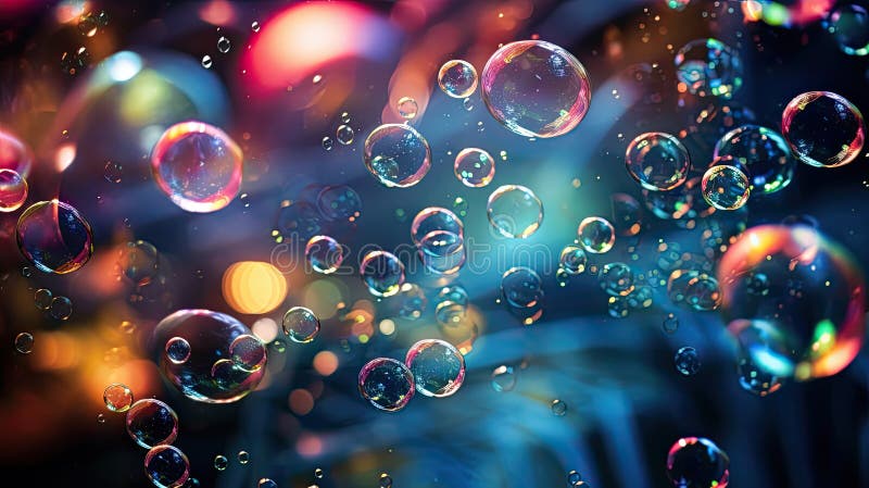 Illuminated bubbles light stock illustration. Illustration of fantasy ...