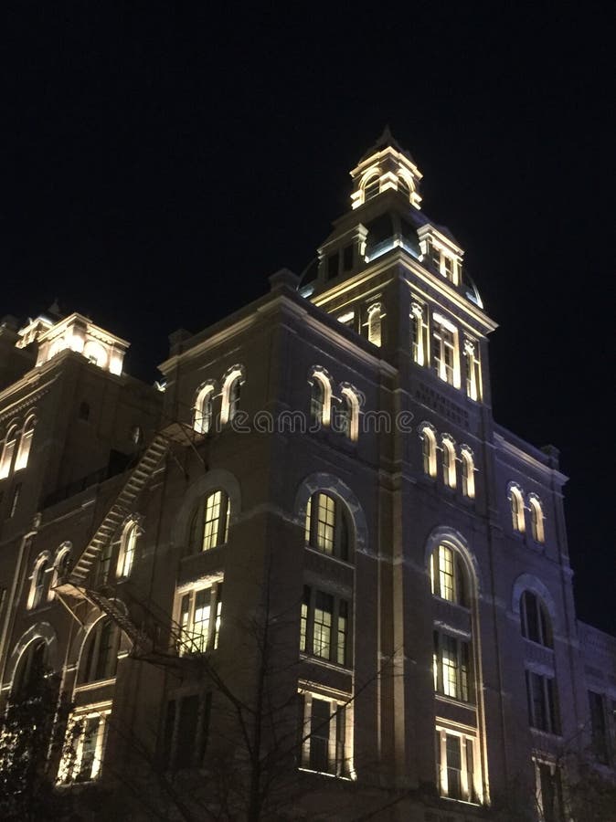 Illuminated building stock image. Image of lighted, lights - 130609051