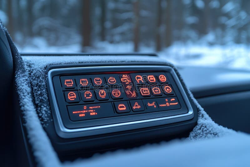 Illuminated Car Console Control Panel Stock Illustrations – 198 ...