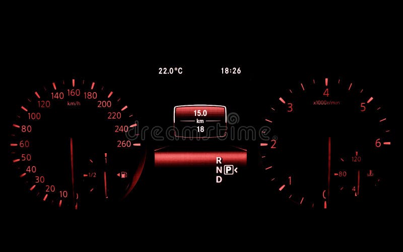 Illuminated car dashboard stock image. Image of drive - 148042885