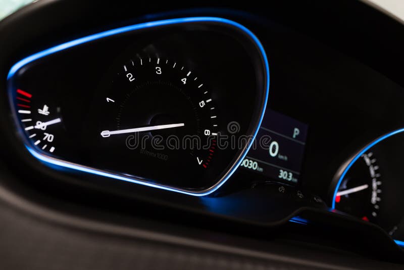 Illuminated car panel stock photo. Image of illuminated - 41683796