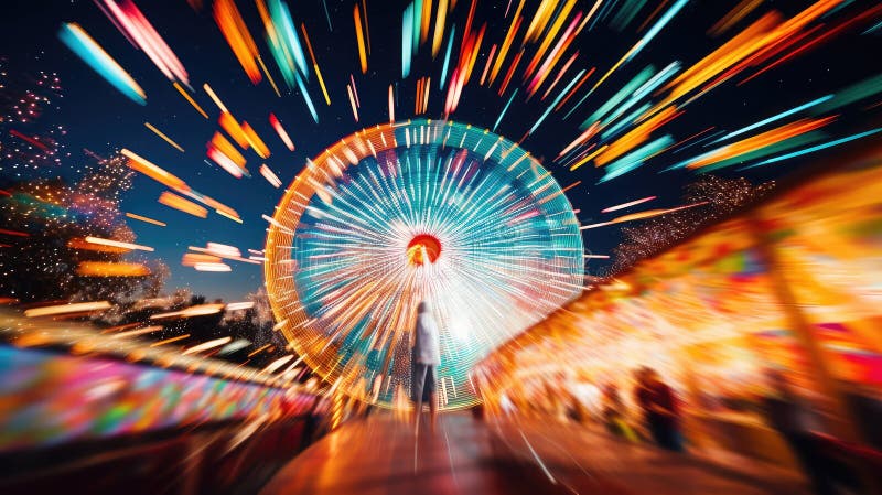 Illuminated Carnival Lights Stock Illustration - Illustration of ...