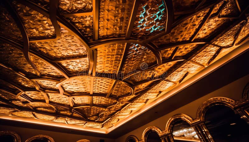 Illuminated Ceiling Pattern Reflects Modern Christianity Elegance ...