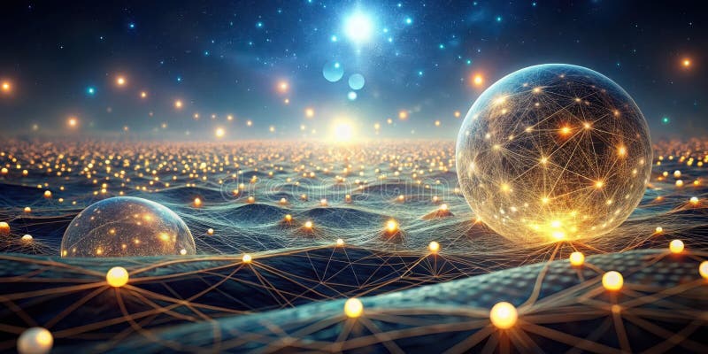 Illuminated Celestial Network a Futuristic Vision of Interconnected ...