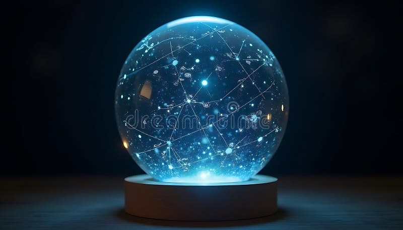 Illuminated Celestial Sphere: a Glowing Orb of Interconnectedness Stock ...