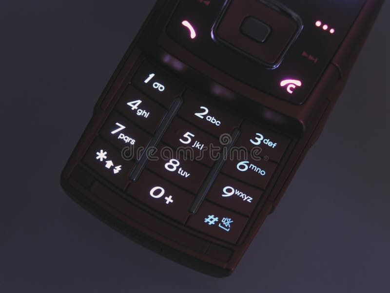 Illuminated Cell Phone Keypad Stock Image - Image of devices, keys: 2187667
