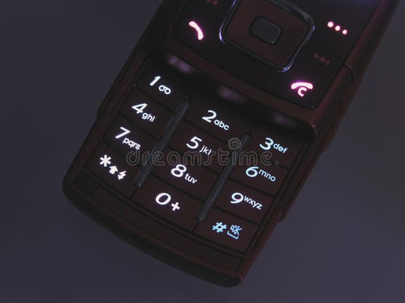 Illuminated Cell Phone Keypad Stock Image - Image of devices, keys: 2187667