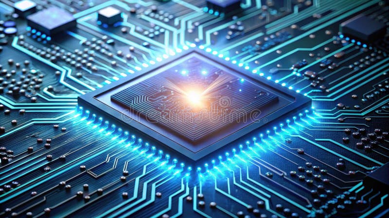 Illuminated Central Processing Unit Stock Illustrations – 1,652 ...