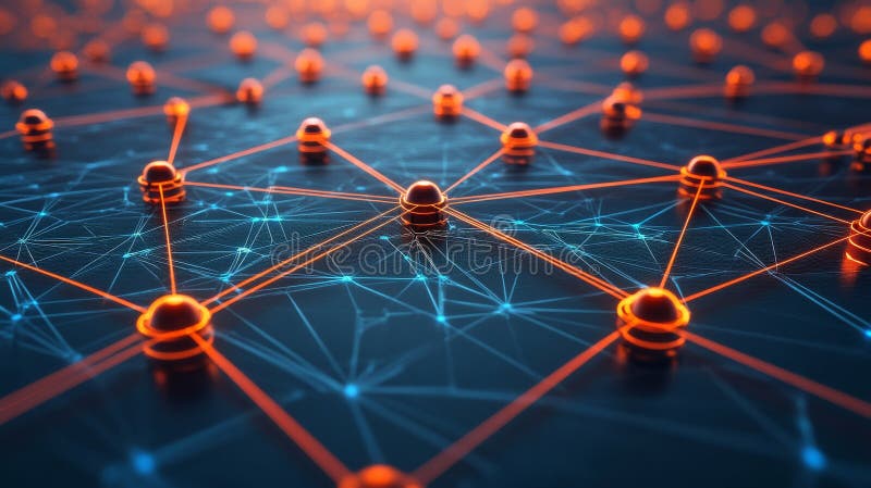An Illuminated Chart with Interconnected Lines Creating a Banner ...