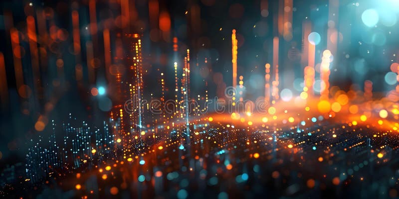 Illuminated Chart Representing Digital Transformation Business Growth ...