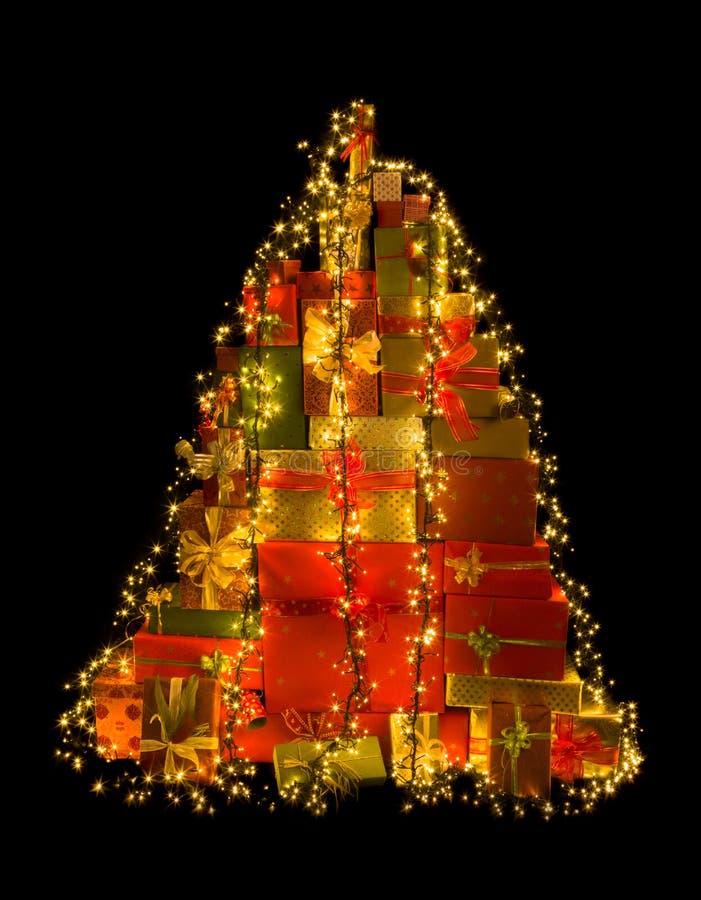 Stack of Christmas Presents Stock Image - Image of present, parcels ...