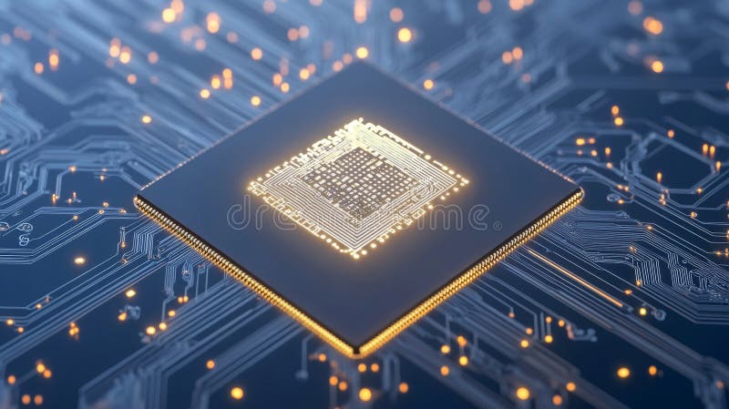 Illuminated Circuitry Offers a Glimpse into Advanced Technology Stock ...